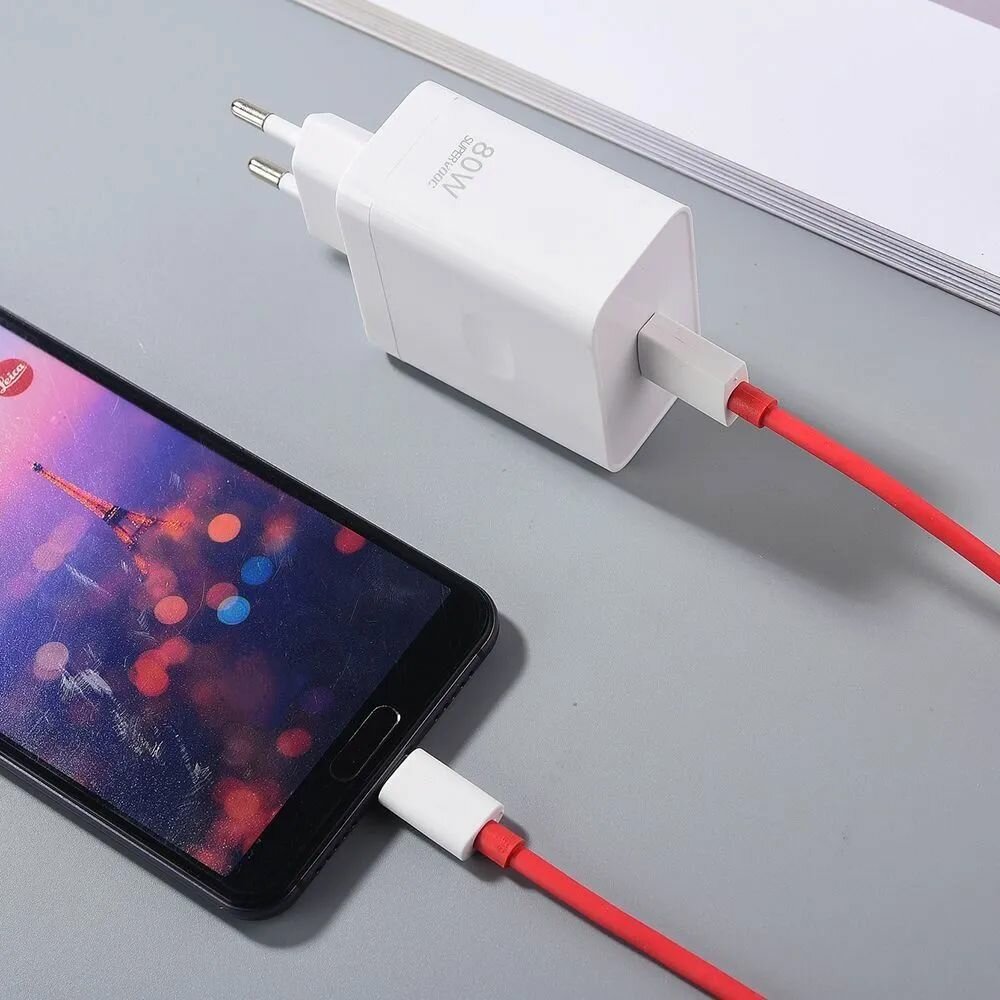 Быстрая зарядка для OnePlus Supervooc 80W(EU), 80W fast Charge, Подходит для Oneplus / Realme / Oppo
