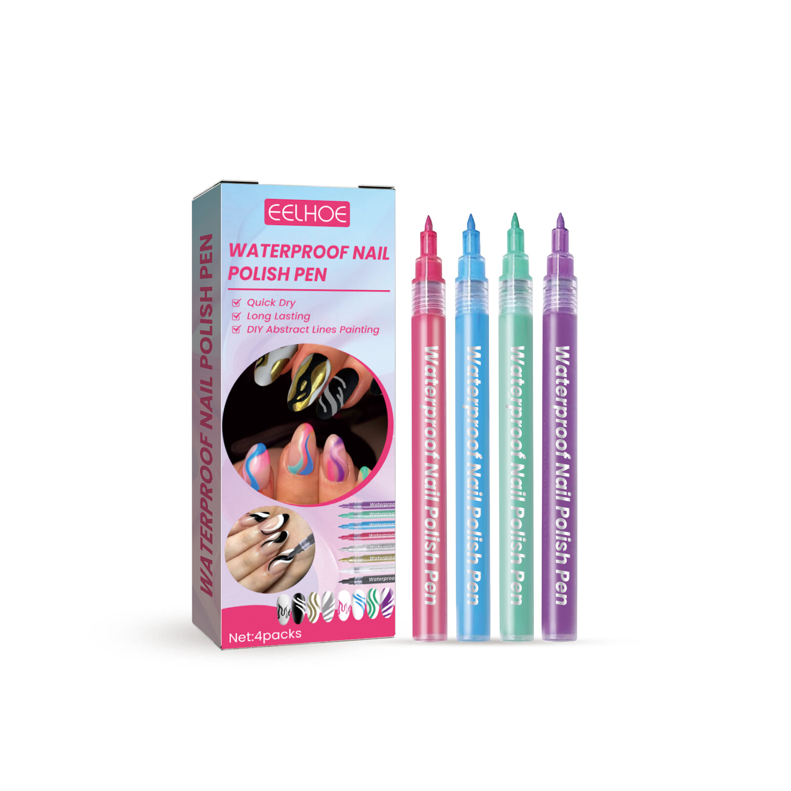 Ручка для нейл-арта, водонепроницаемая ручка для нейл-арта, гель-лак, граффити-ручка, легкая в использовании градиентная ручка для нейл-арта, ручка для цветной живописи и рисования линий