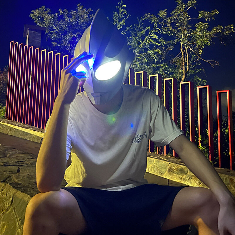 Маска-шлем Zero Headgear, шлем Tiga для косплея, светящийся шлем для взрослых, темный лопус, детский костюм, подарок для мужчин