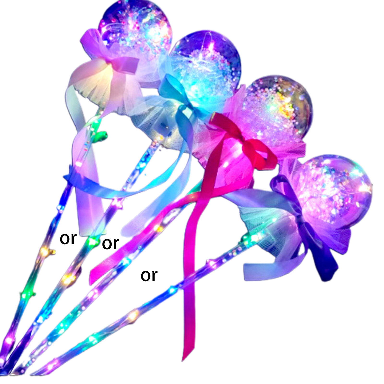 Glow Up Magic Wand LED Stick Toy for w/ Colorful Light Dazzling Rave Rally Child