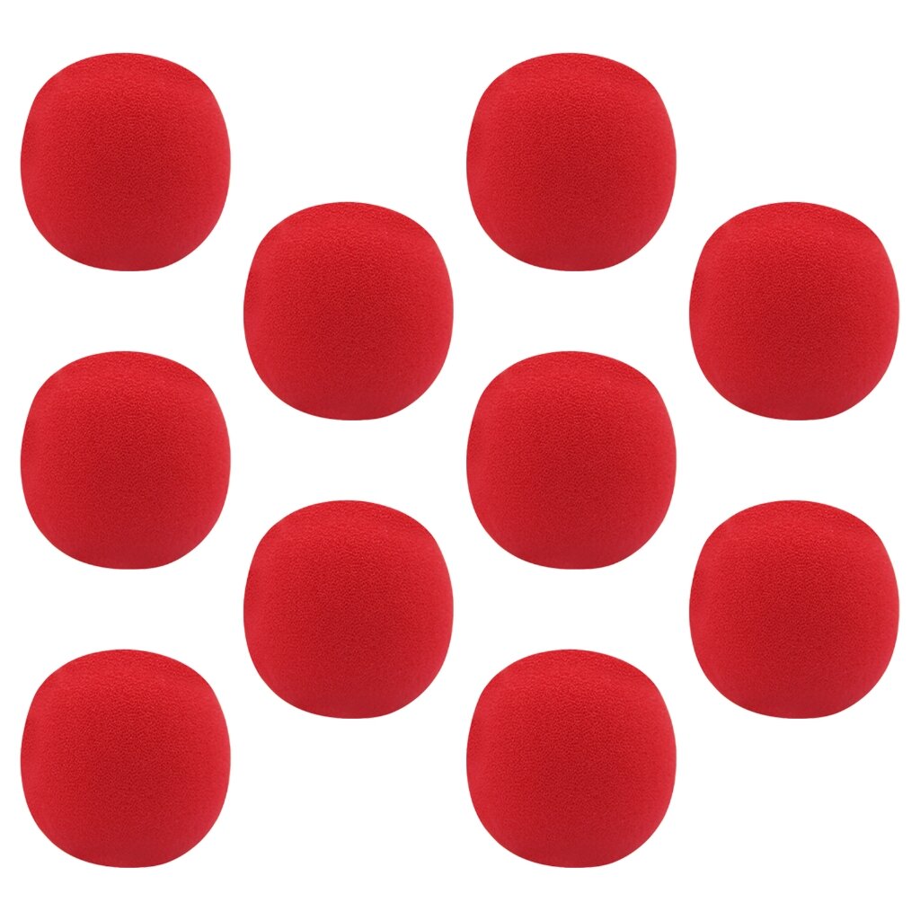 1 упаковка из 10 штук, губчатый клоунский носик