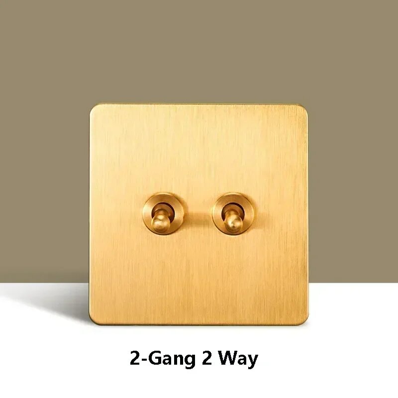 Выключатель 2-Gang 2 Way, золото