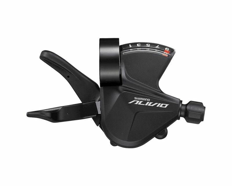 Манетка Shimano Alivio M3100-R, прав, на хомут, с индикатором, тр. 2050мм, 9 ск.