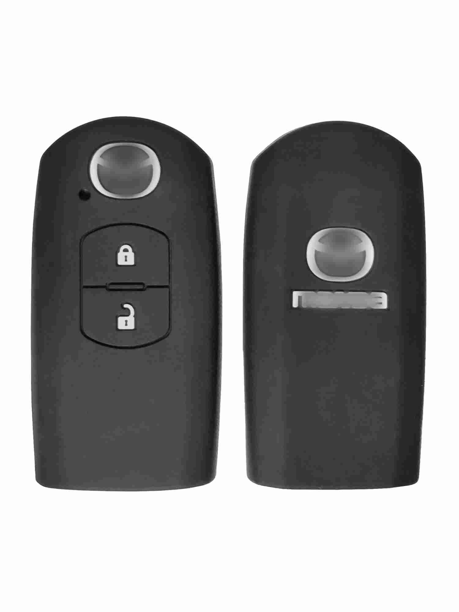 Чехол на ключ силиконовый для Mazda Axela, Atenza, CX-5, CX-7, CX-9 (2 кнопки, чёрный) belais #22041