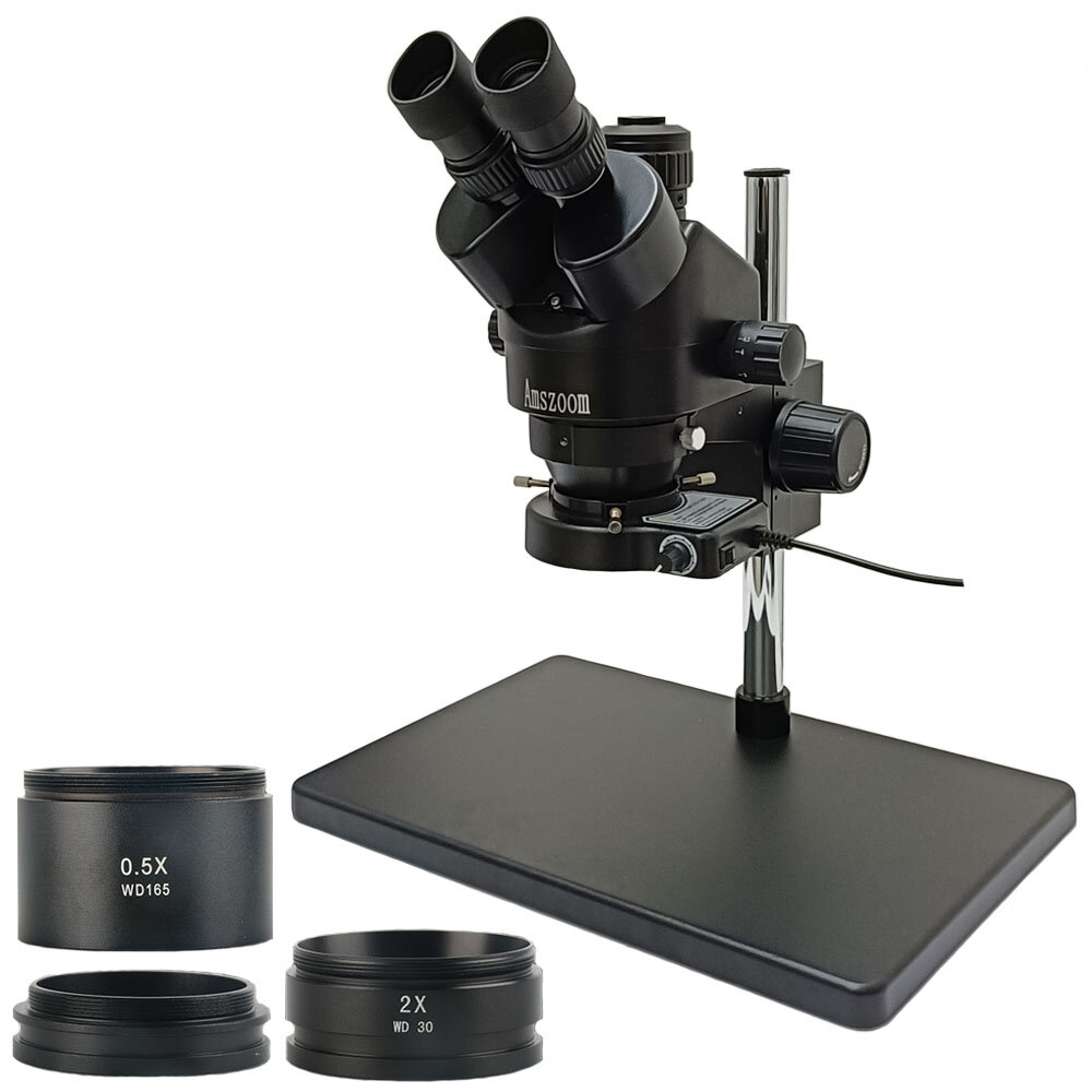 3.5X - 90X Трехглазый стереомикроскоп с карданного стержня с цифровой камерой