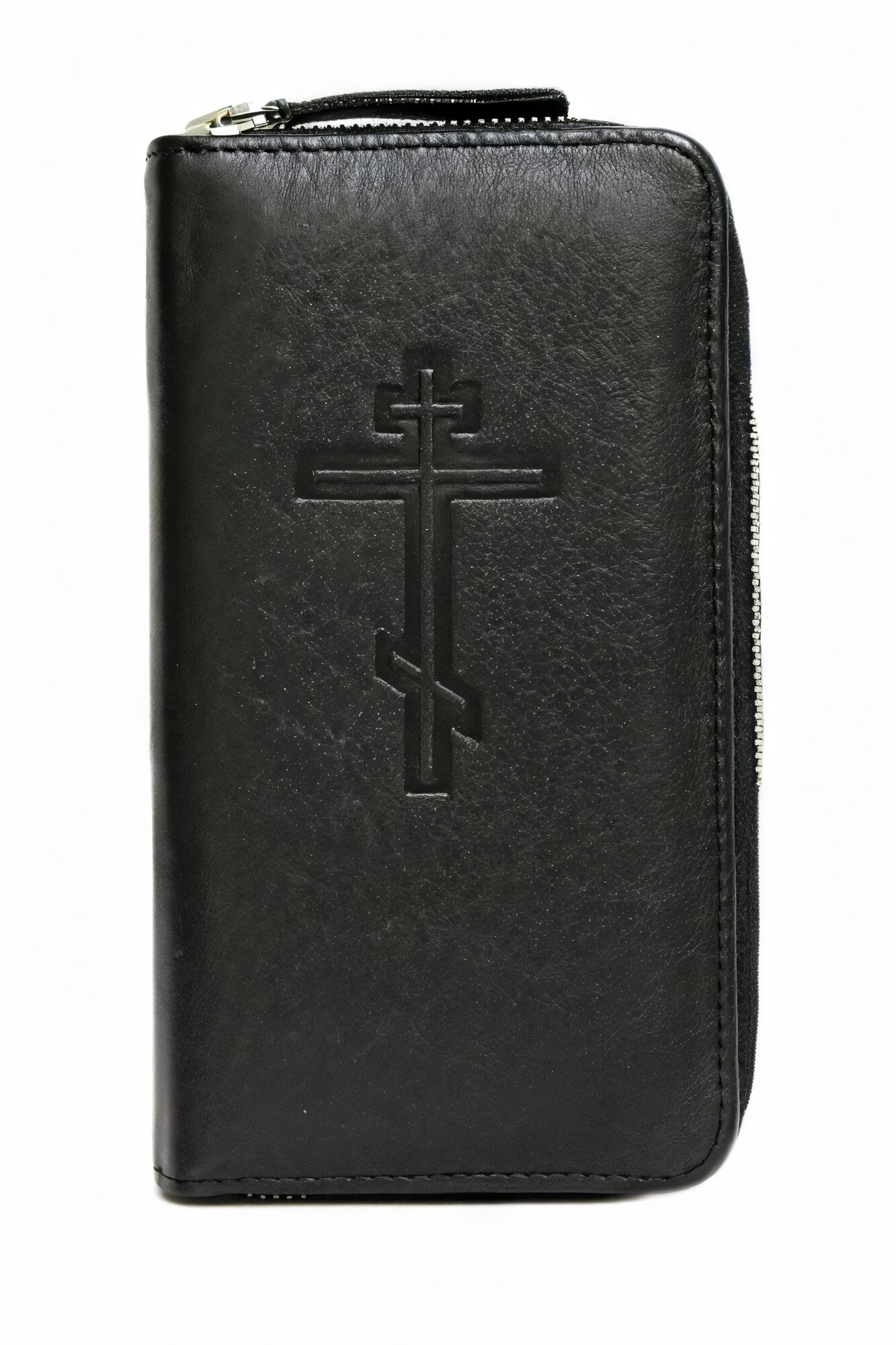 Футляр из натуральной кожи для хранения Наперсного креста Ц-ФК-1 черный чехол кожаный