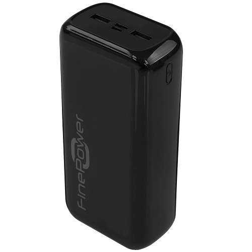 Портативный аккумулятор FinePower "Jacked III", 30000 мА·ч, USB Type-A, Type-C, Li-polymer, черный