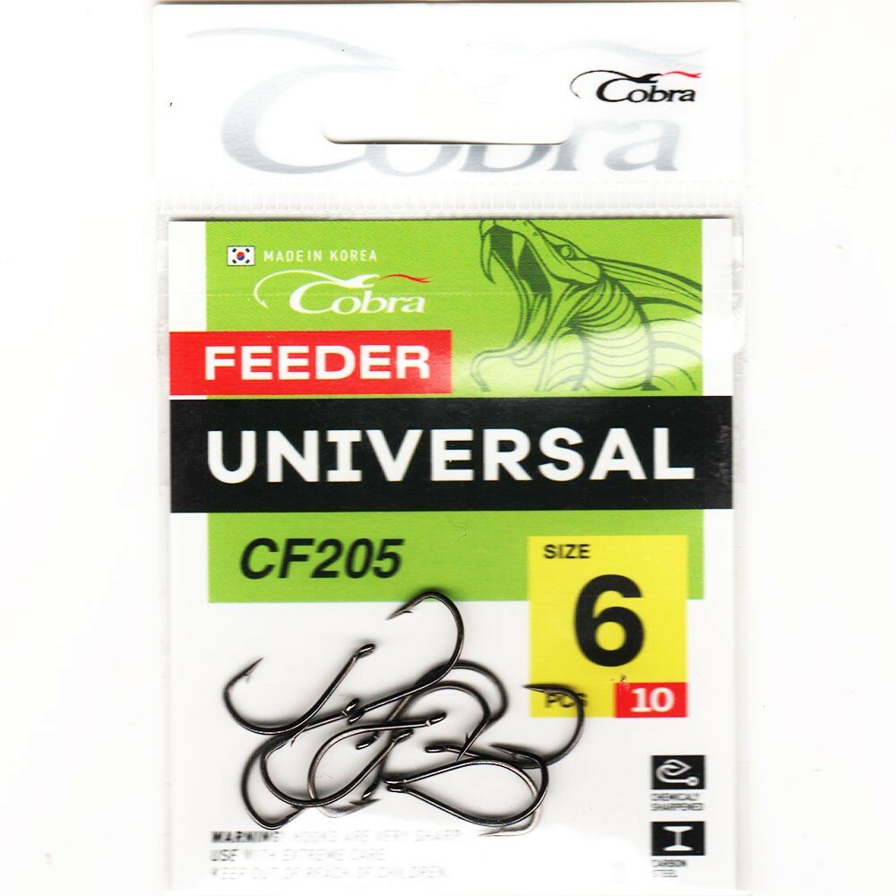 Крючки Cobra FEEDER UNIVERSAL CF205 #006 (уп. 10 шт.)