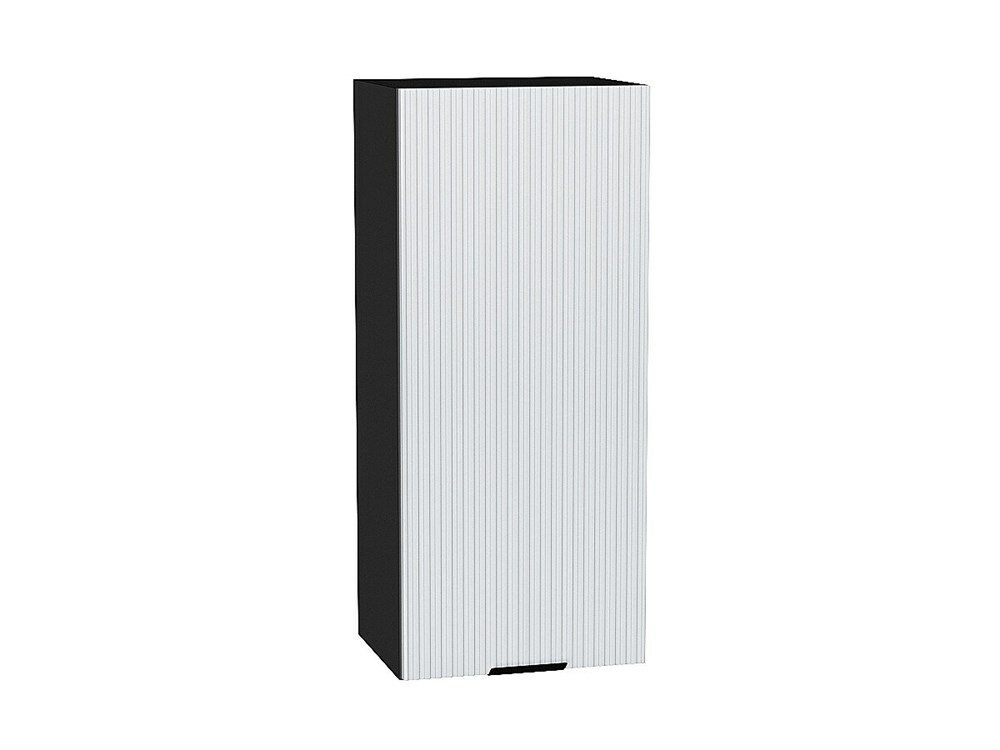 VVT Шкаф верхний с 1-ой дверцей Евро Лайн Graphite, Белый, 920, 400 В*Ш*Г 920*400*318, фасад МДФ Белый, корпус Graphite Белый