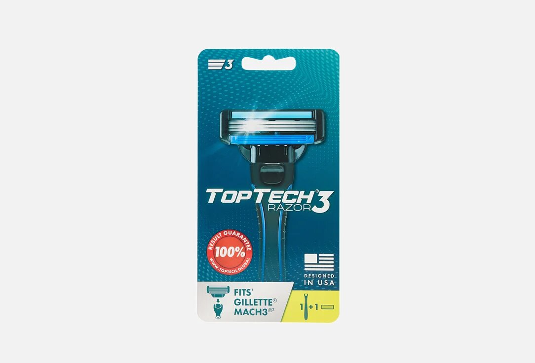 TOPTECH Razor3 Бритвенный станок + 1 сменная кассета 1 шт