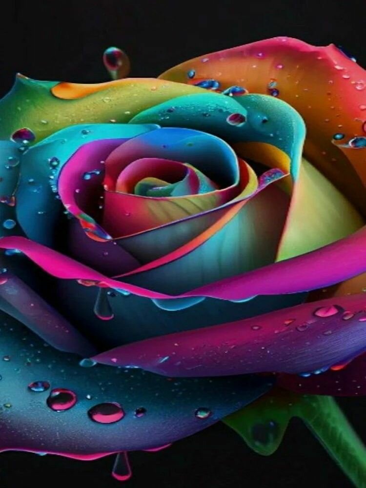 Алмазная картина "Пейзаж Абстракция" алмазная огранка 40х50 см,40X50CM, белый