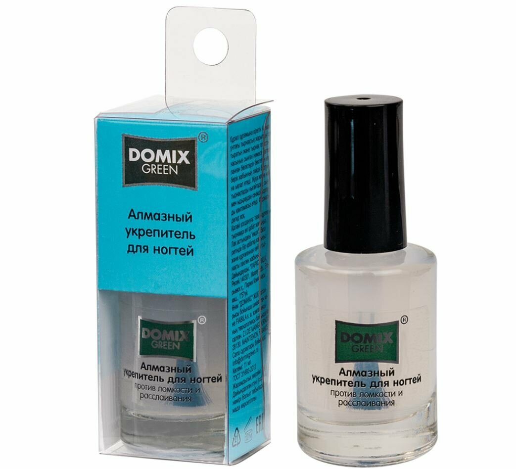 Укрепитель ногтей DOMIX, против ломкости, с алмазной пудрой, 11 мл