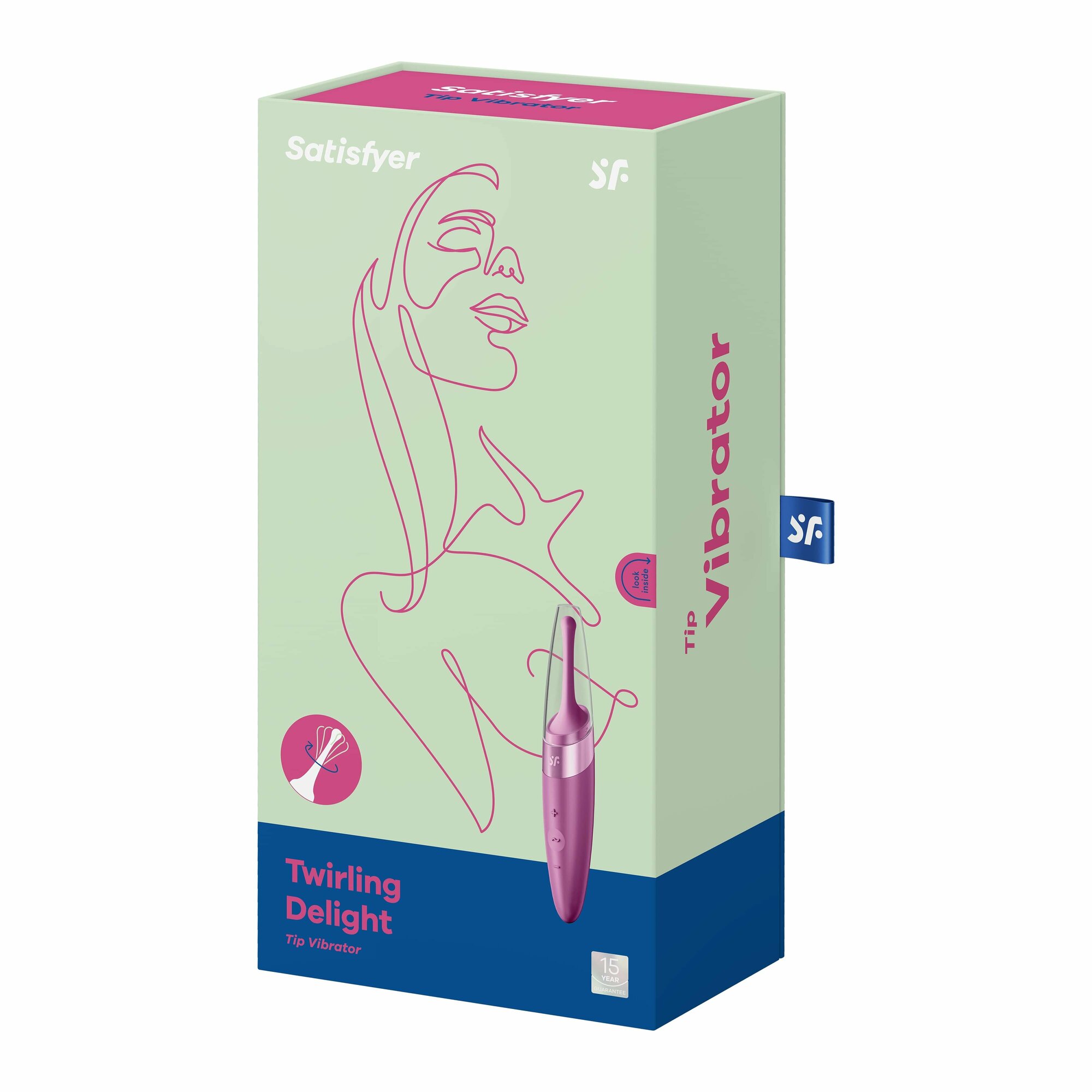 Satisfyer Мини-вибратор пластик/силикон Twirling Delight, 16.8 см, berry