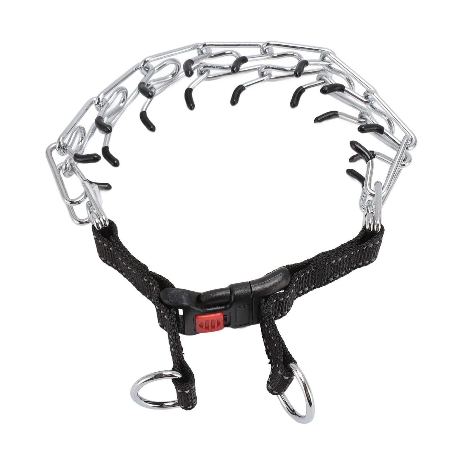 Prong Dog Training Collar Detachable Metal Adjustable with Quick Release Buckle for Small Medium Large Dogs 0.3x50cm / 0.12x19.69in