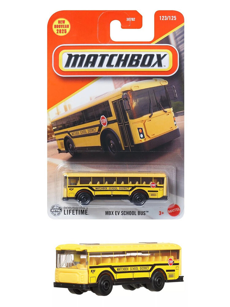 Машинка Matchbox 1:64 Scale Die-Cast Basic Car 30782 MBX EV School Bus