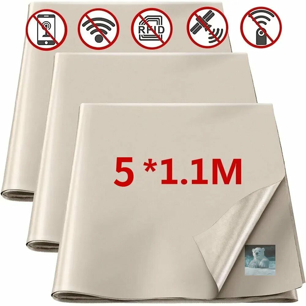 Защитная ткань Фарадея 5G EMF EMI RF RFID Антирадиационный электромагнитный блокирующий материал Блокирует сигналы/Тканевый материал