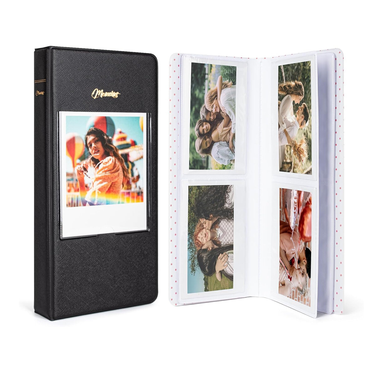 Фотоальбом для Instax Wide / Polaroid, с кармашками, 64+1 фото, чёрный