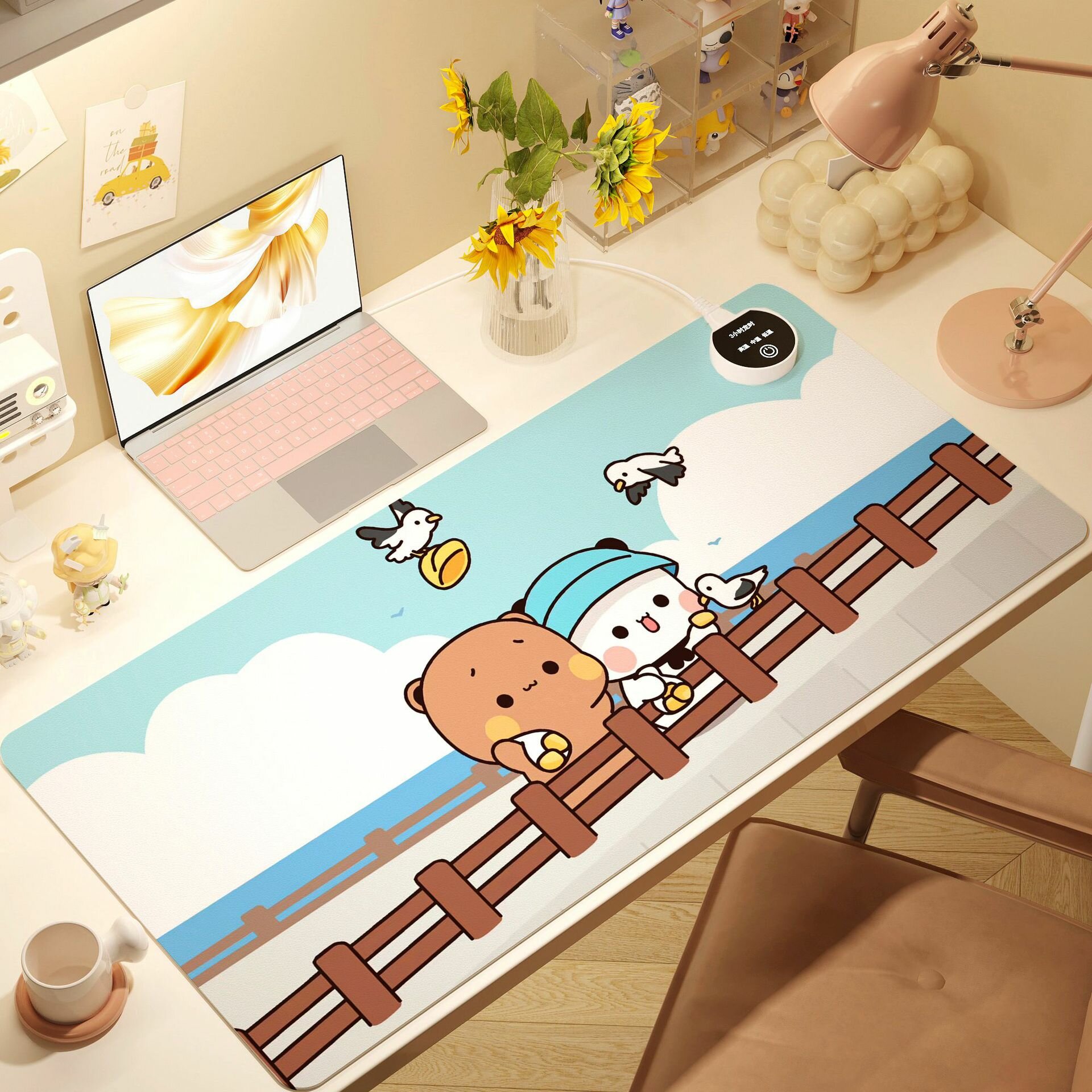 Коврик для мыши SN10-01, с подогревом, мультяшный, 80x33 см