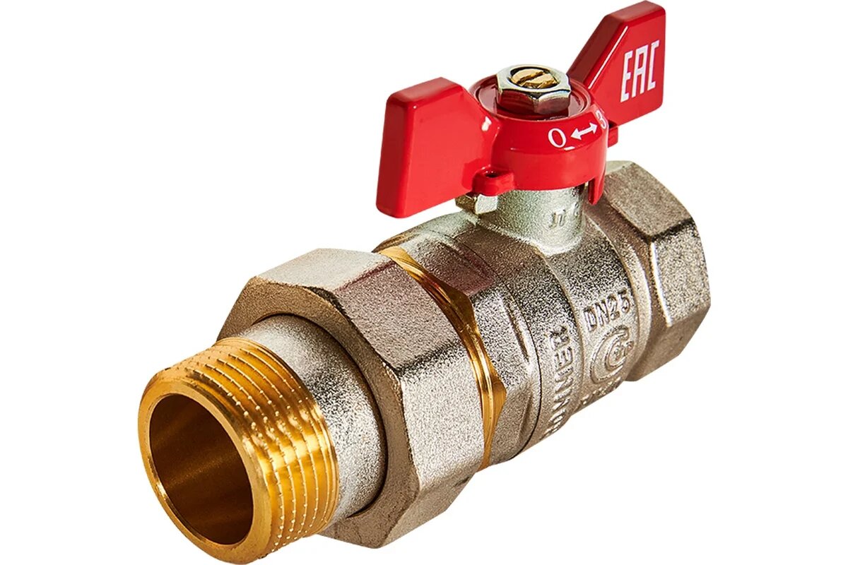 ROMMER кран шаровой с американкой 1 дюйм ВР/НР бабочка ручка RBV-0005-2510225