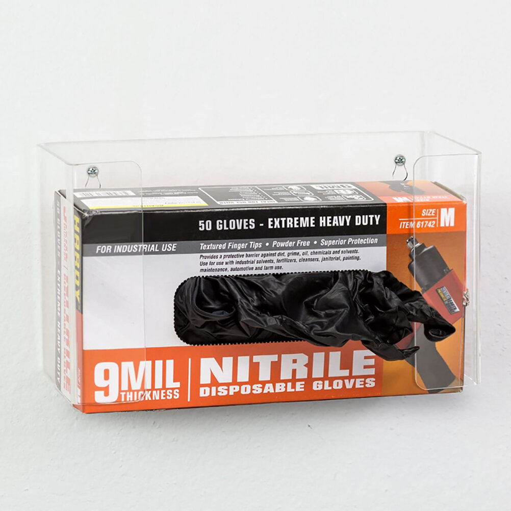 Пылезащитные прозрачные одноразовые перчатки, диспенсер, настенное крепление, прозрачная акриловая коробка для хранения перчаток, контейнер