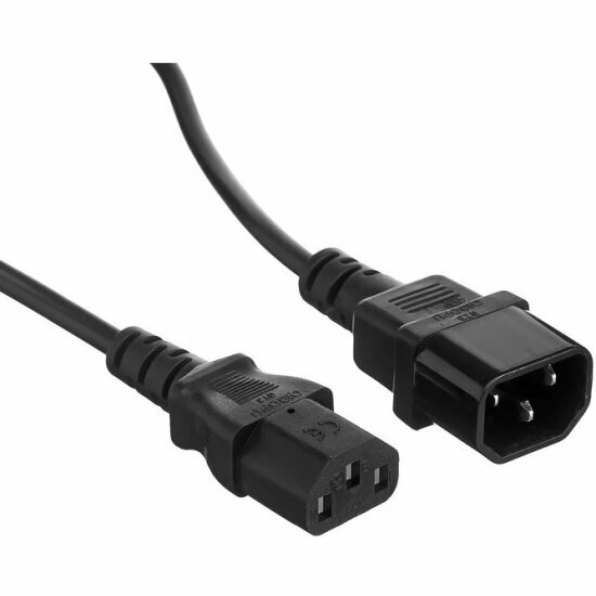Кабель питания Exegate Special EC-10S C13->C14, 3*1.0mm2, CCA, черный, 10м
