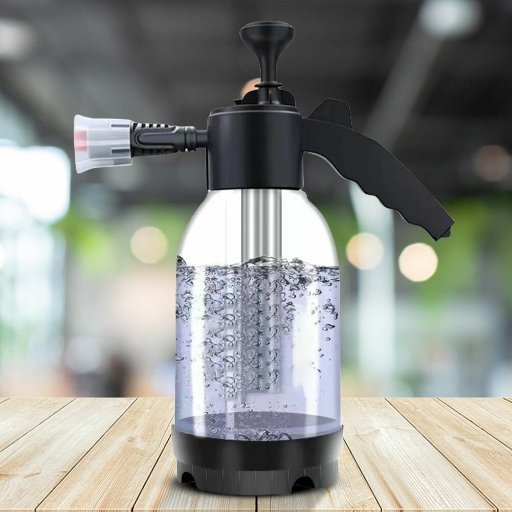 Втомобильный распылитель пены на 2 л с 2 типами насадок Пневматическая мойка для мытья окон автомобиля (прозрачная версия)