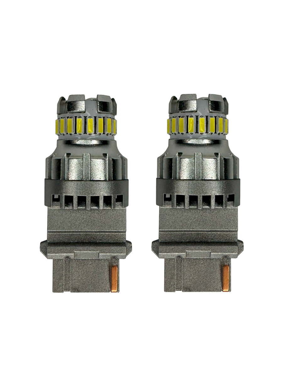 Лампы led сигнальные 2шт Lightbay Zircon 3156 W21W в автомобильные фонари белый 5000К в задний ход, дхо