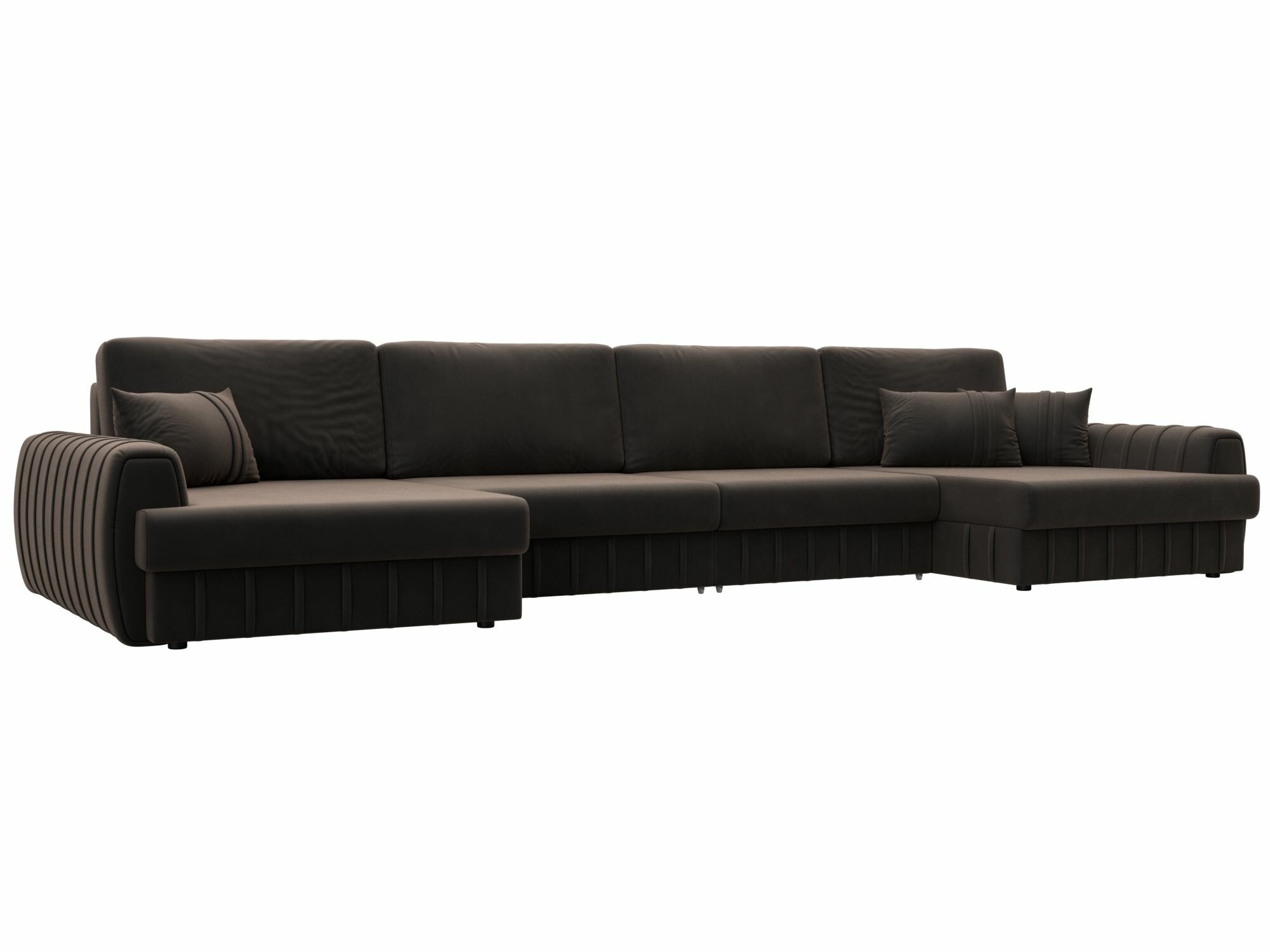 Диван П-образный Флоу НПБ Лонг, Велюр