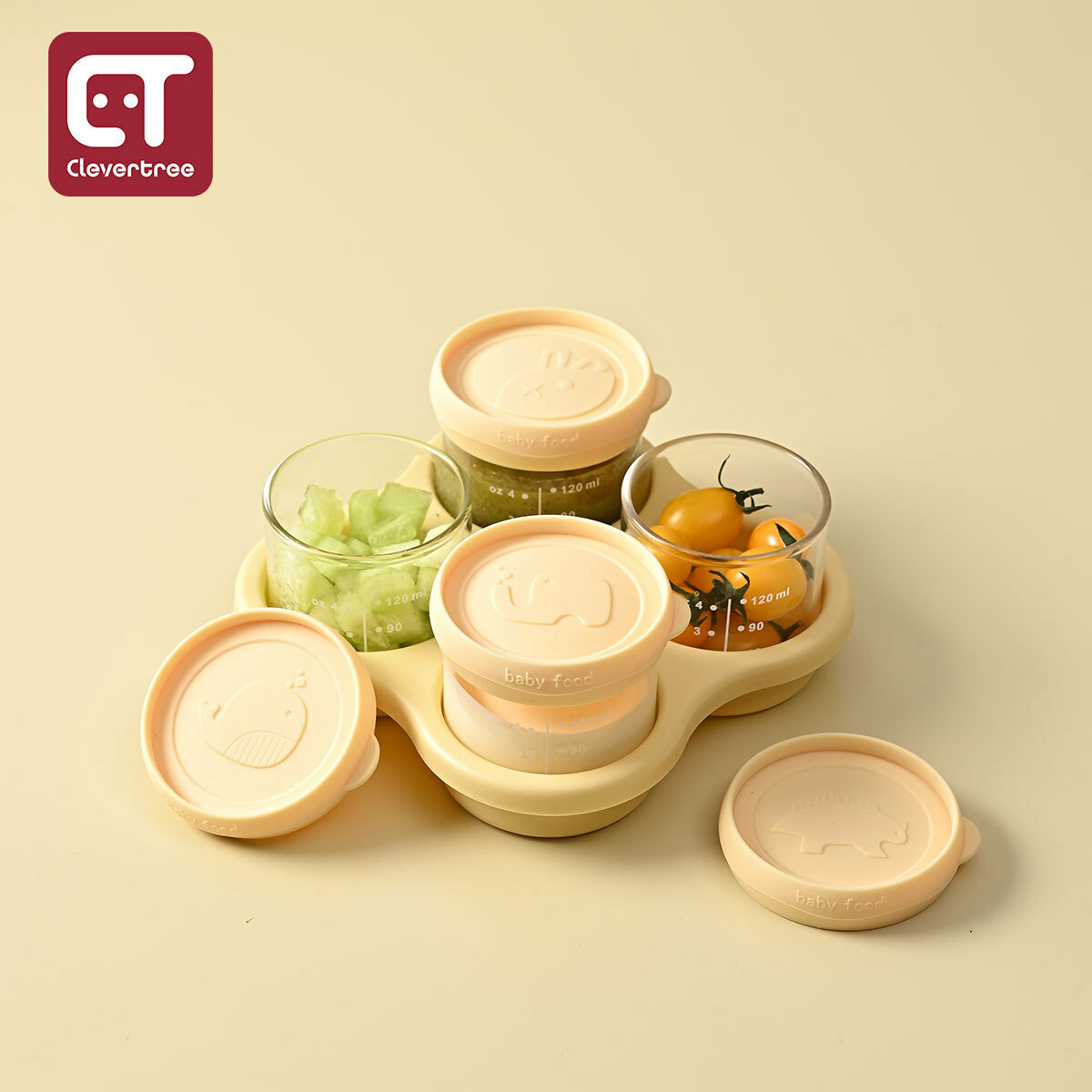 Набор контейнеров для детского питания Элегантная Русская Классика, 120мл, 4шт