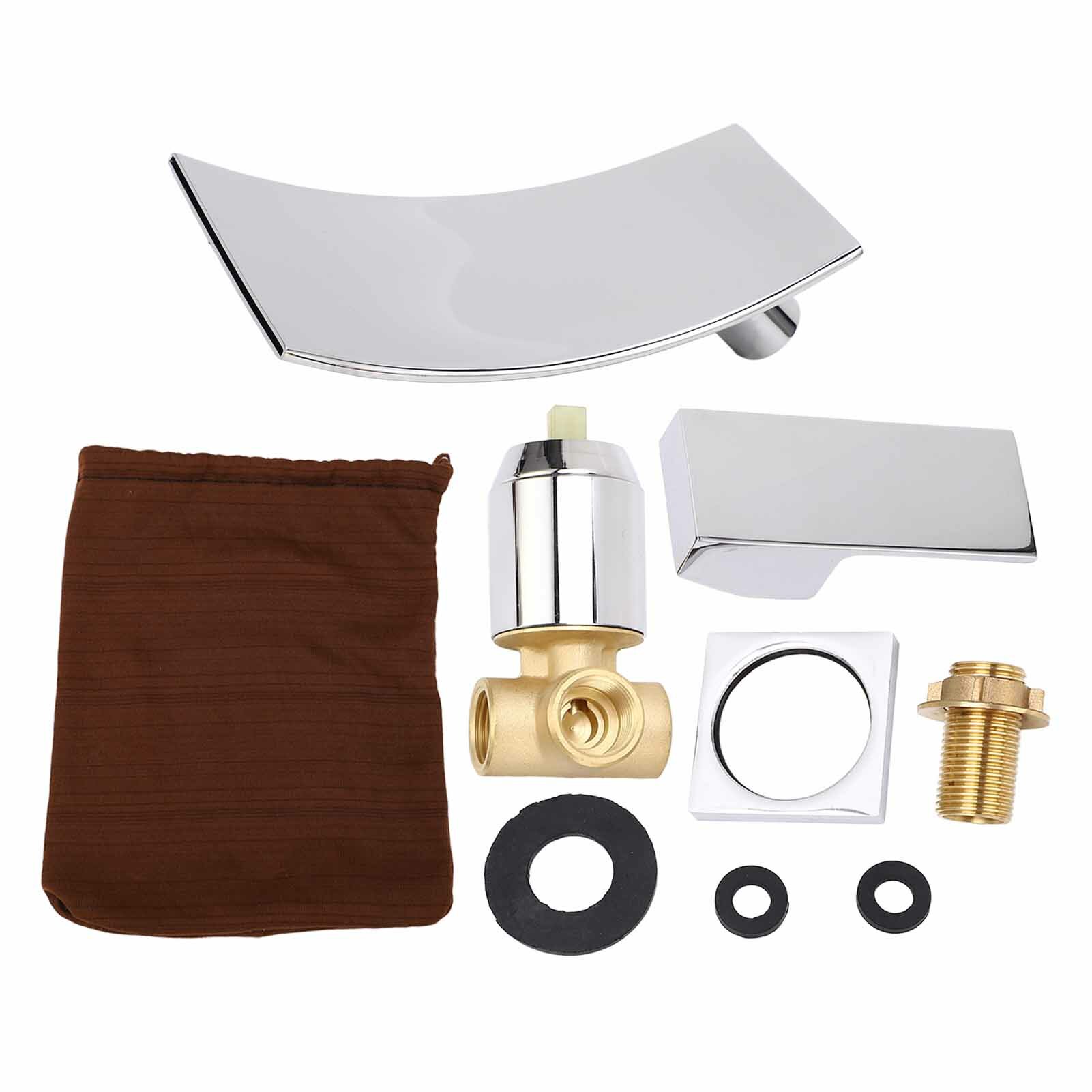 Настенный смеситель для умывальника "Водопад" Chrome, смеситель для умывальника с холодной и горячей водой