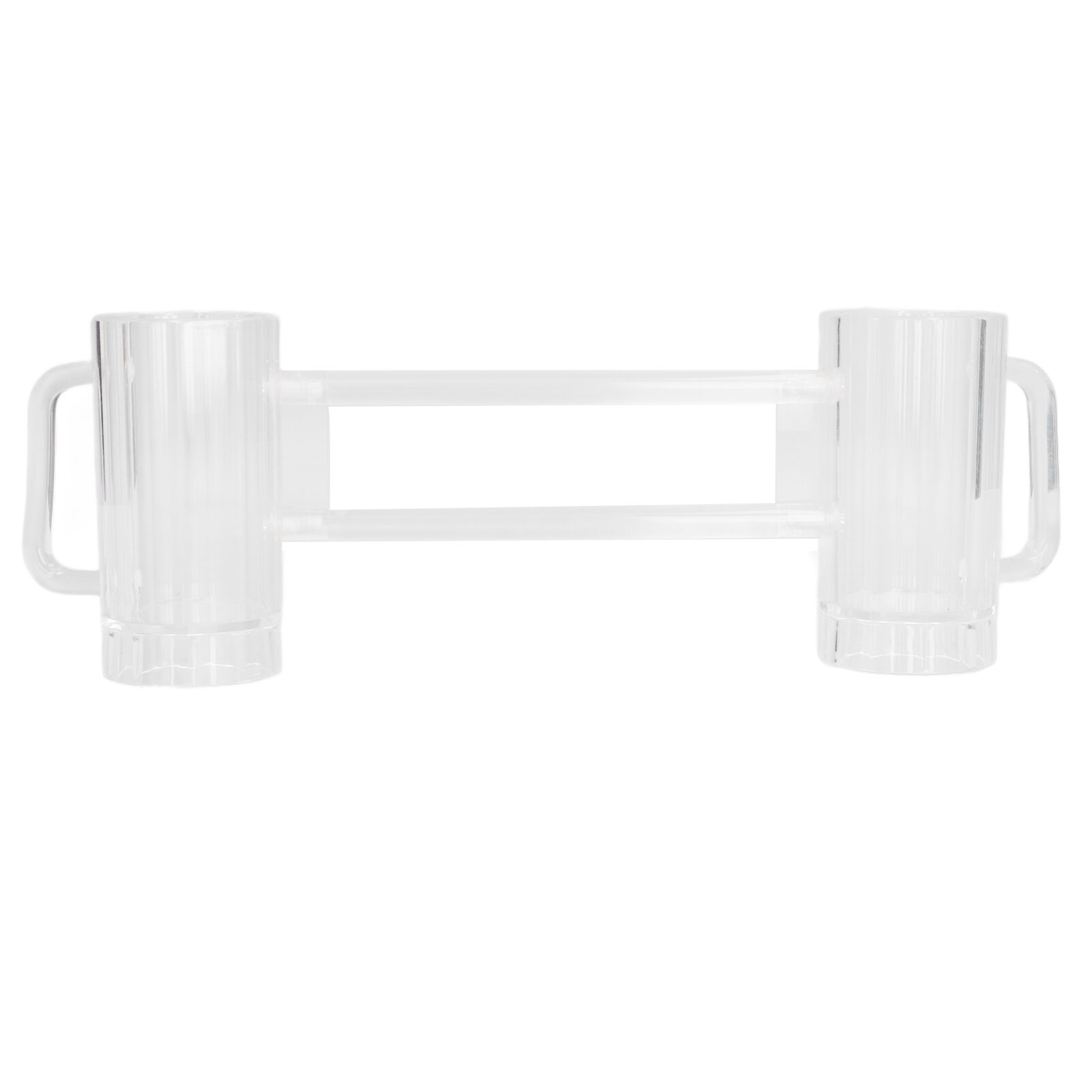 Акриловая кружка для пива объемом 430 мл с двумя соединенными бокалами и ручкой, прочный прозрачный пивной бокал для игр в караоке-баре и вечеринок