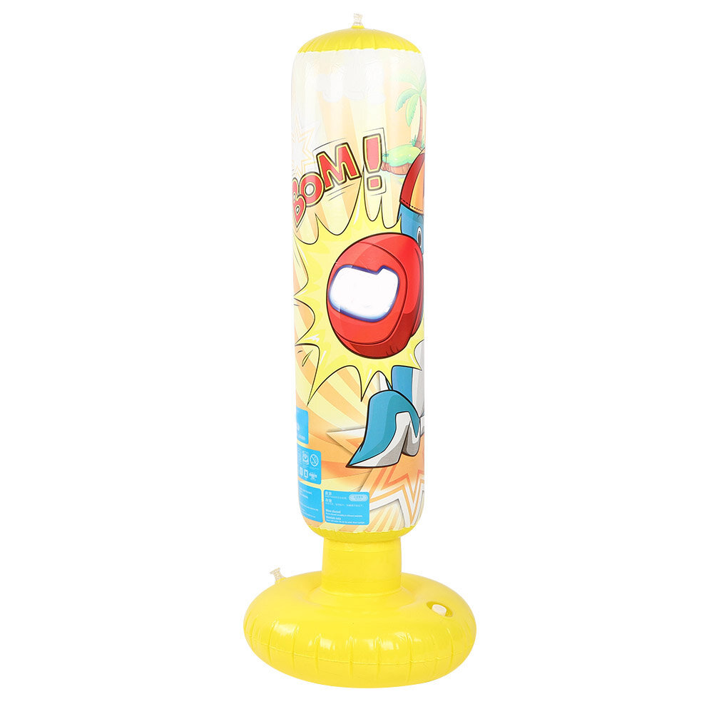 Детская надувная боксерская груша, стоячая боксерская груша, фитнес-груша с песком, игрушка для снятия стресса, желтая.