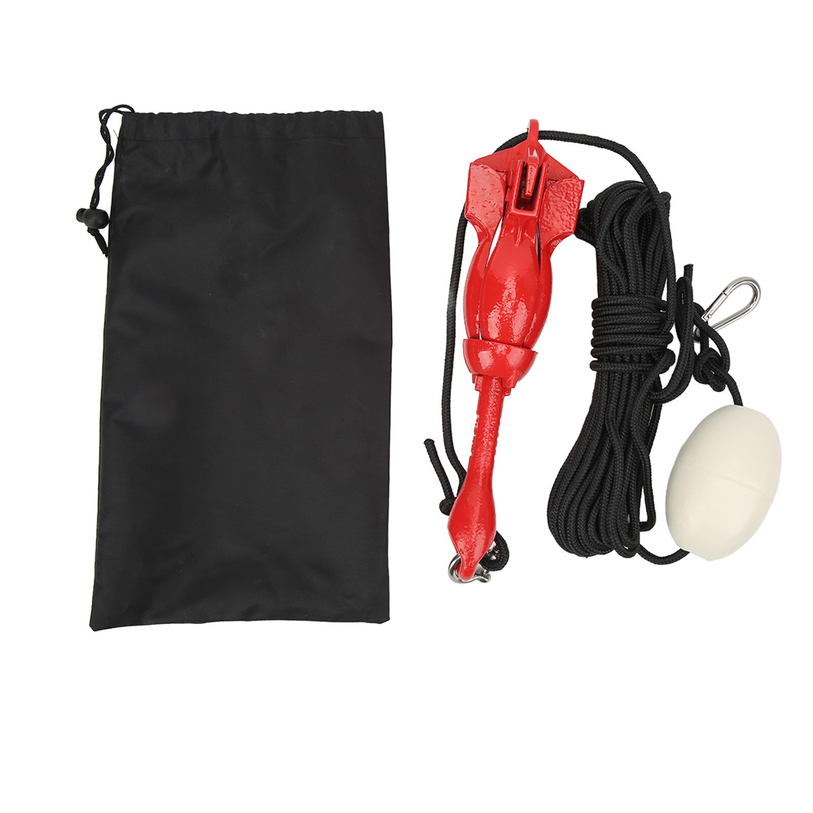 Якорь для лодки с буксировочным тросом длиной 11,2 м, сумкой для переноски, складной якорный крюк из углеродистой стали для каяков и морских судов.