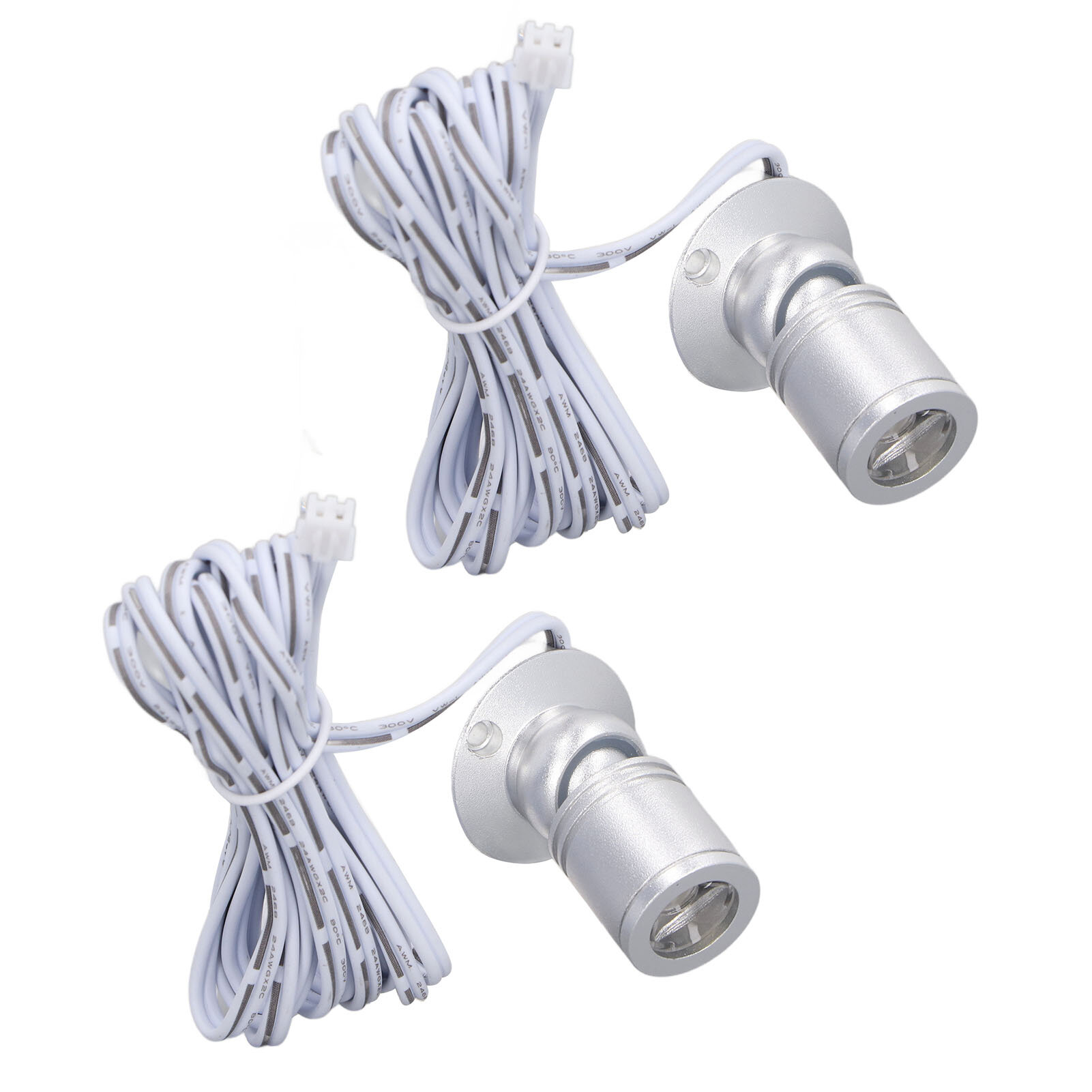 Mini точечный светодиодный свет 5V с регулировкой яркости, 1-2 точечных светов, серебристый, естественный свет для витрин, ювелирных шкафов, подъездов