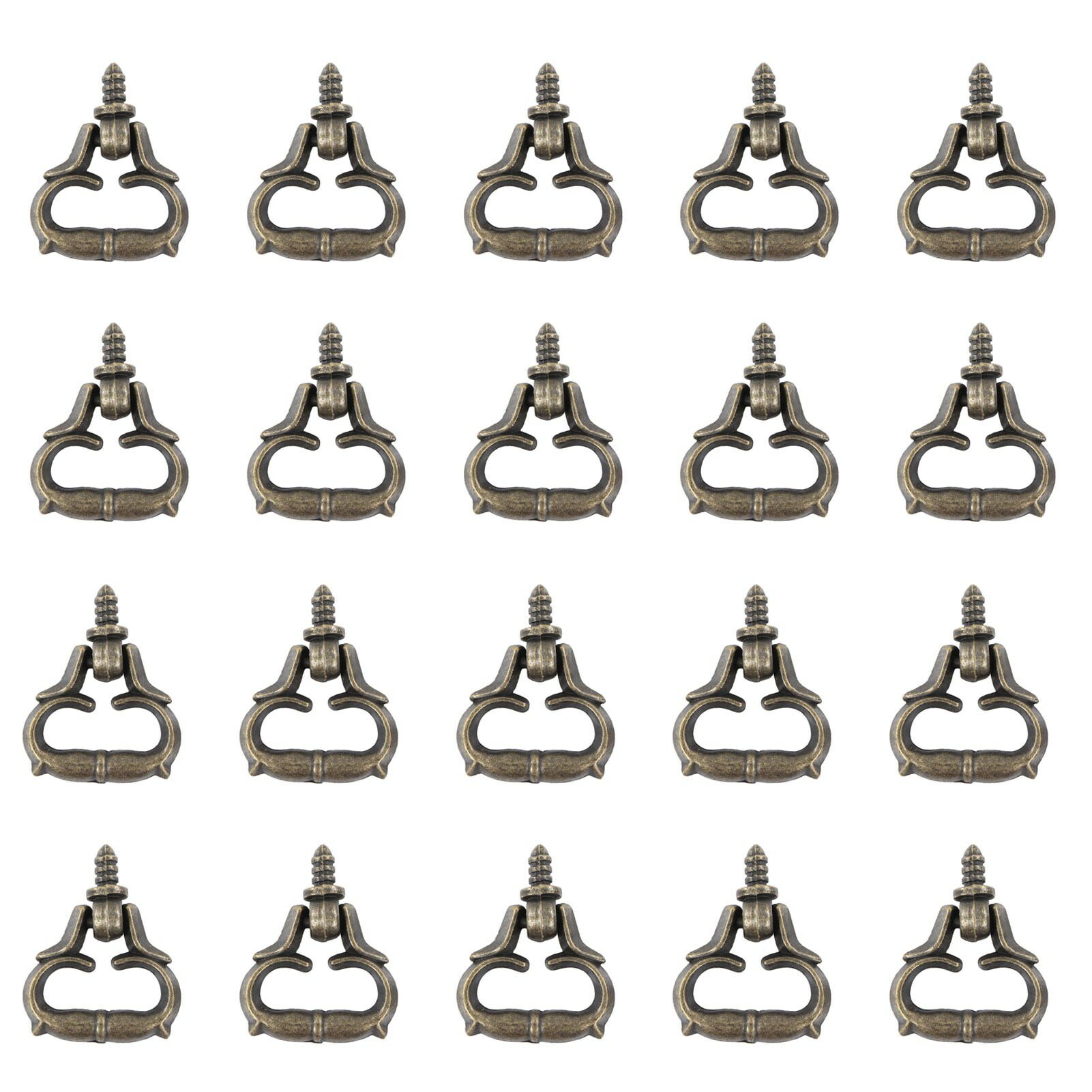 20 шт. миниатюрных антикварных ручек для ящиков с резьбой из цинкового сплава. Широко используются для изготовления деревянных ящиков.