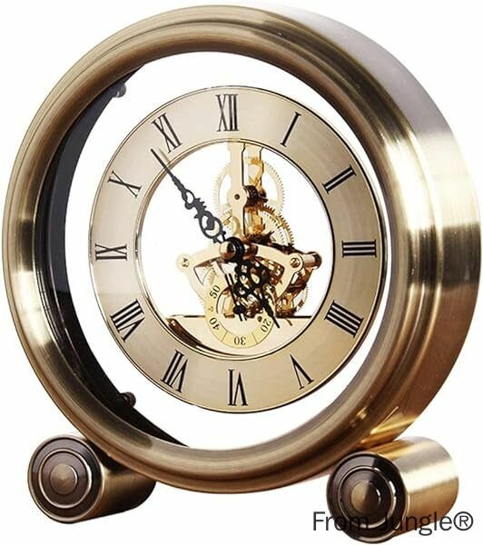 Роскошные настольные часы Vintage Table Clock создают атмосферу ретро в вашей комнате для учебы.