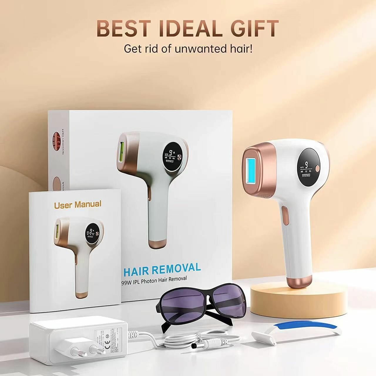 Домашний фотоэпилятор IPL с функцией омоложения/ 900 000 вспышек Skin Pro -hj