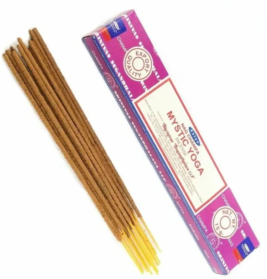 Nag Champa MYSTIC YOGA Incense, Satya (Благовония НАГ чампа мистическая йога, Сатья), 15 г.
