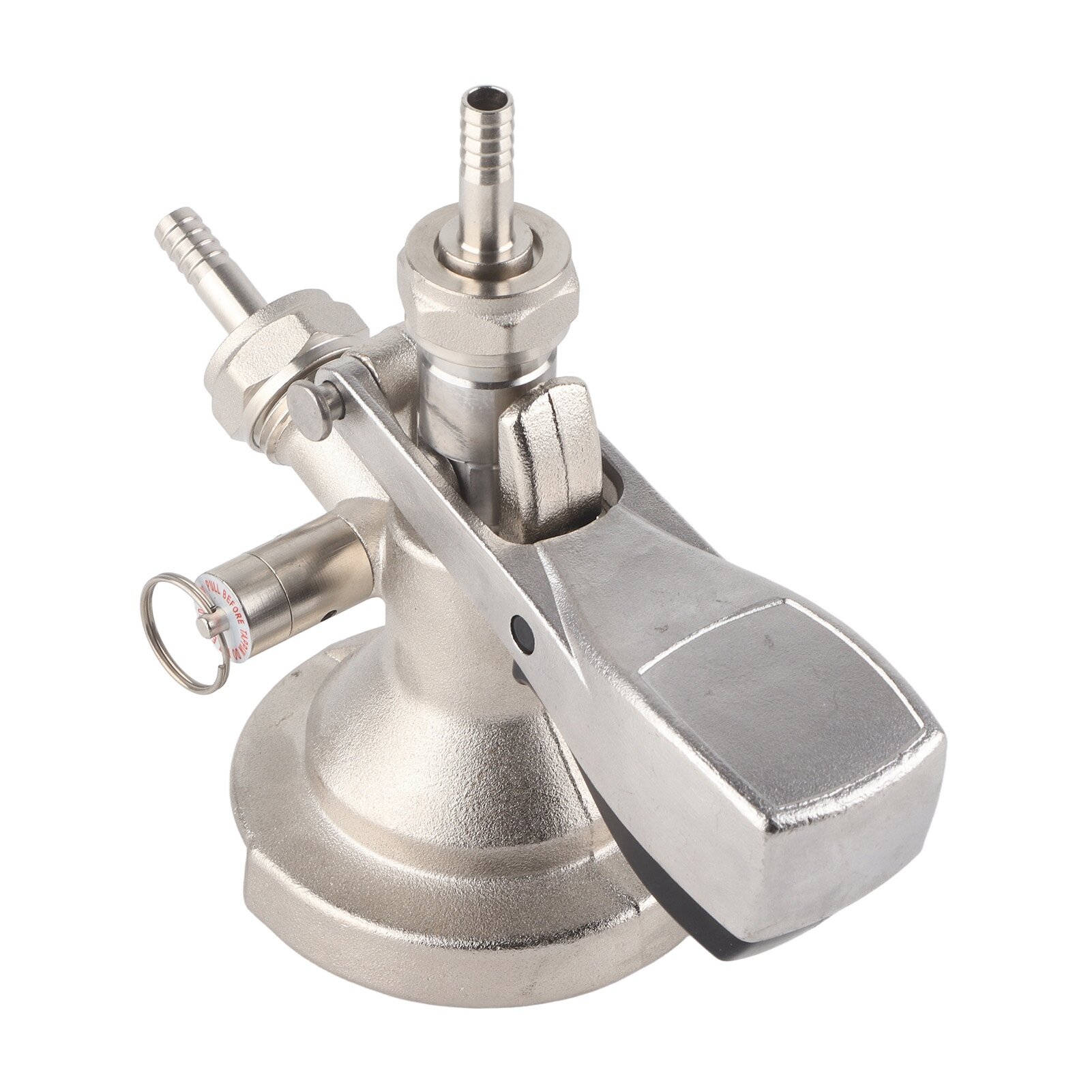 Ковплек для бочки типа A из нержавеющей стали 304, соединитель для разливки пива, серебристый цвет, размер 17x14 см, диаметр дна 8 см, вес 935 г, комплектующие: 1 основной корпус, 4 аксессуара