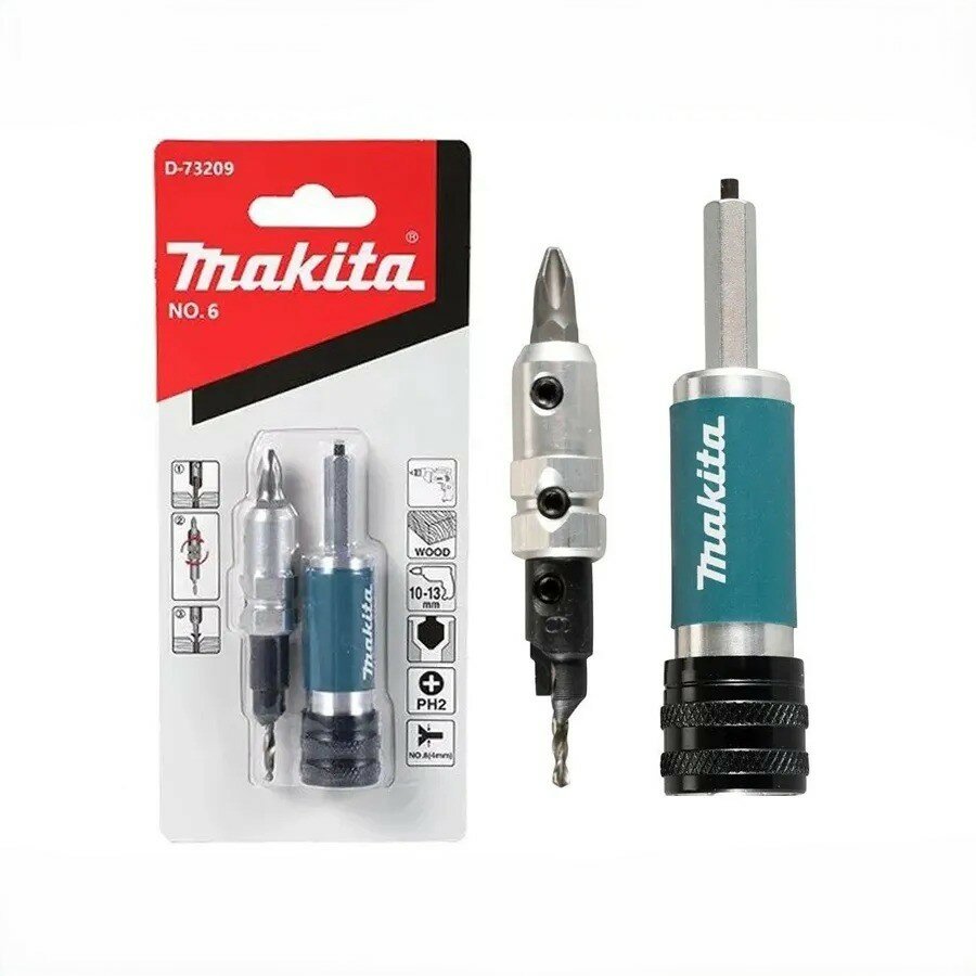 Насадка двусторонняя Makita D-73209 сверло -бита для дерева №6