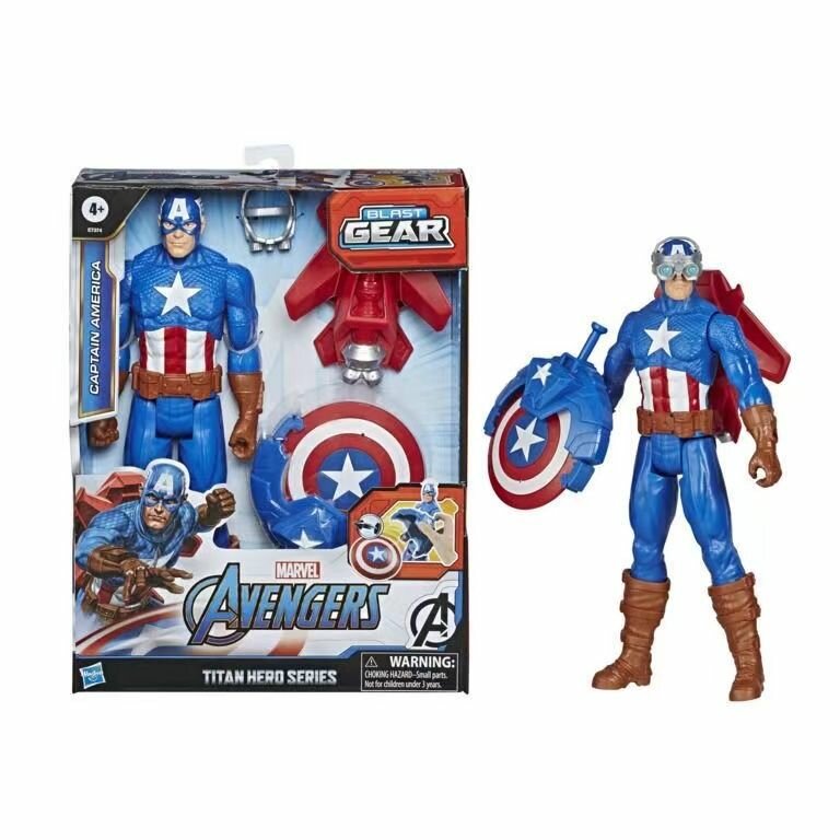 Кукла Marvel Капитан Америка с пусковой установкой E7374
