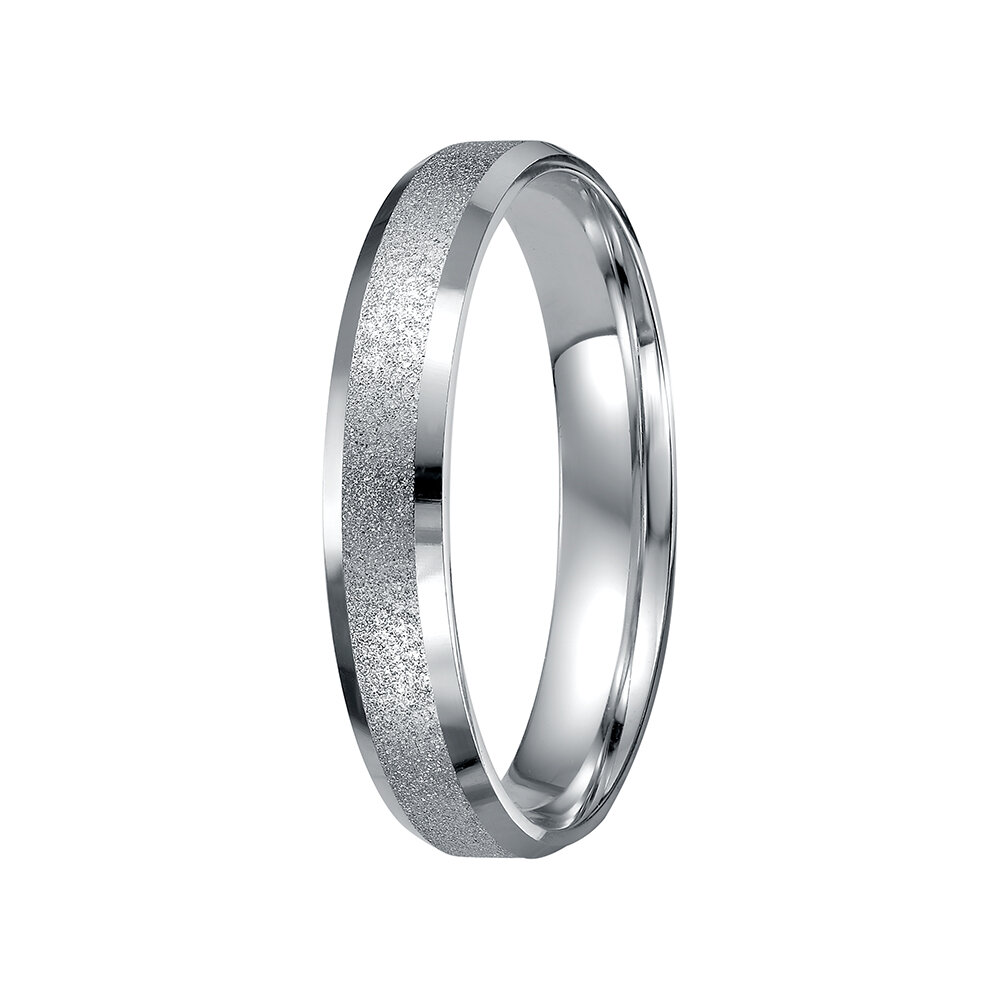 Кольцо обручальное, серебро, 925 проба, родирование