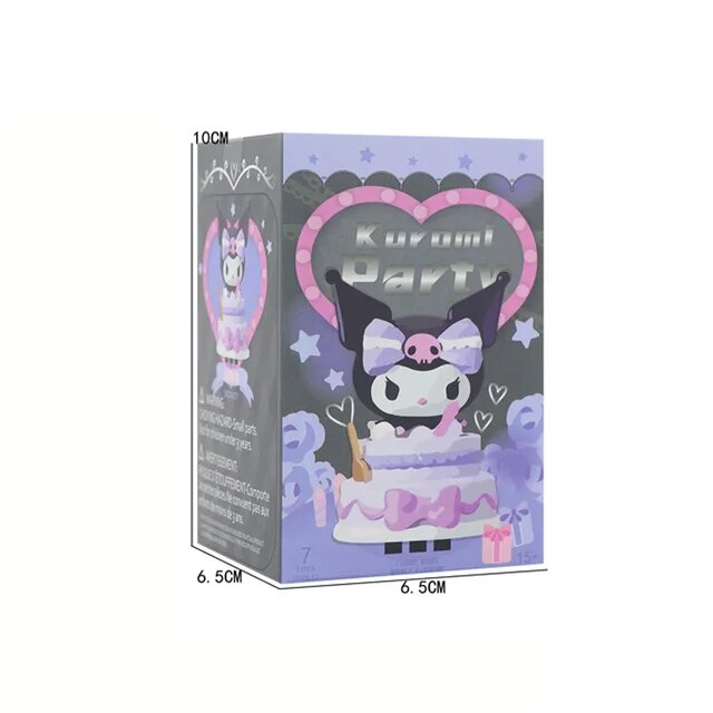 Sanrio Kuromi Blind Box Birthday Party Series Фигурки для кукол Аниме Фигурки Сумка-сюрприз Милая модель Детская коллекционная игрушка