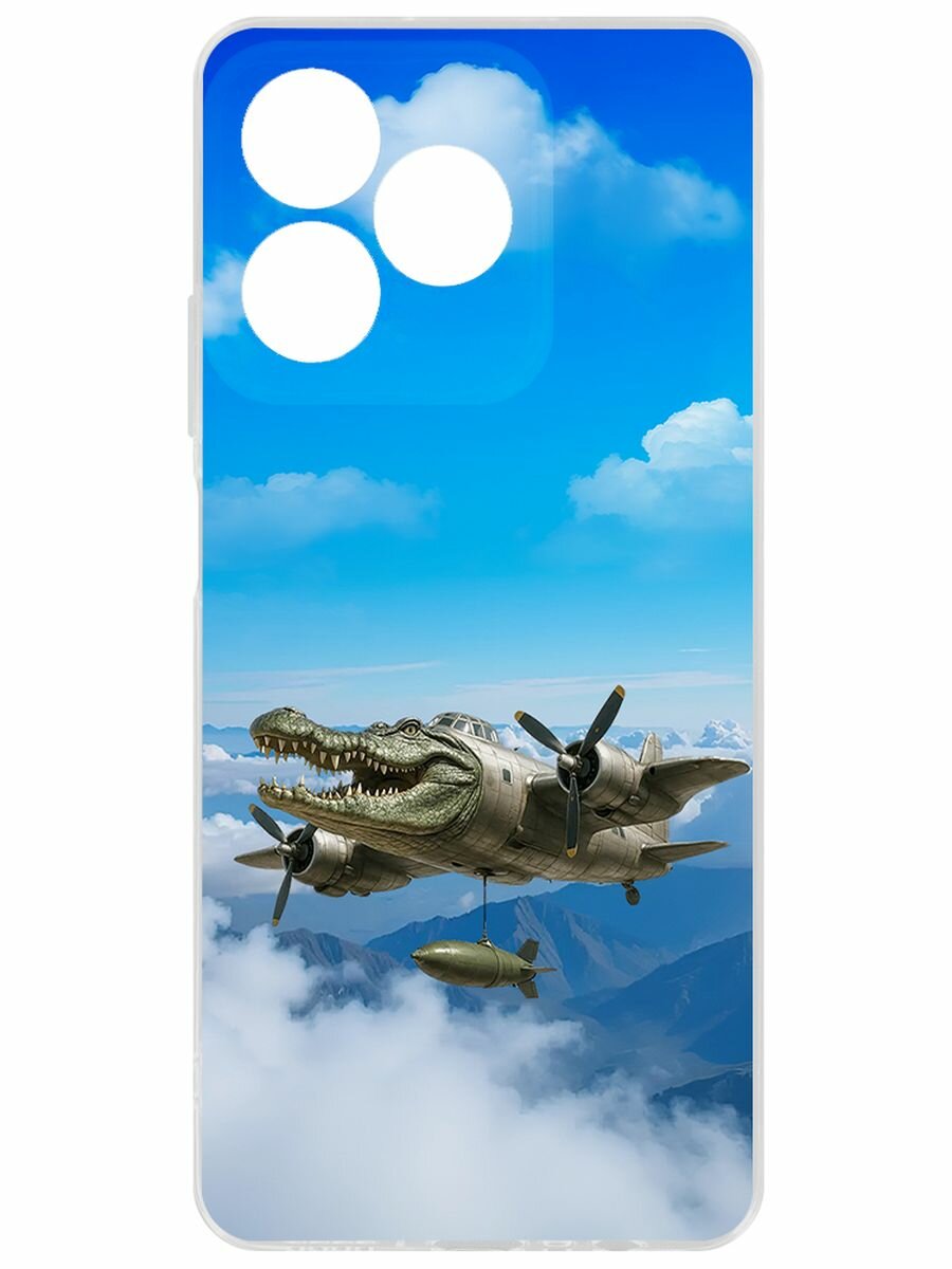 Чехол-накладка Krutoff Clear Case Бомбардиро Крокодило для Realme Note 50