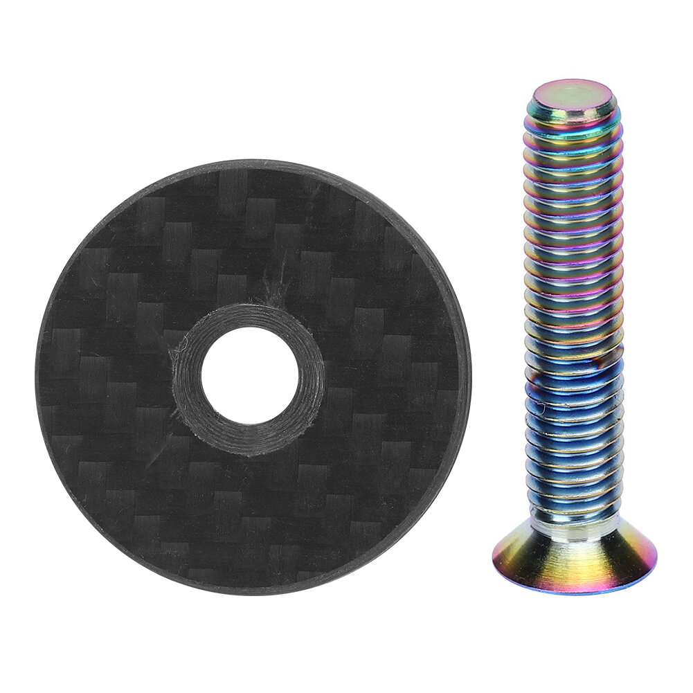 Крышка рулевой колонки велосипеда TOOPRE, винты из карбонового волокна, верхняя крышка передней вилки для горного велосипеда OD2 28,6 мм