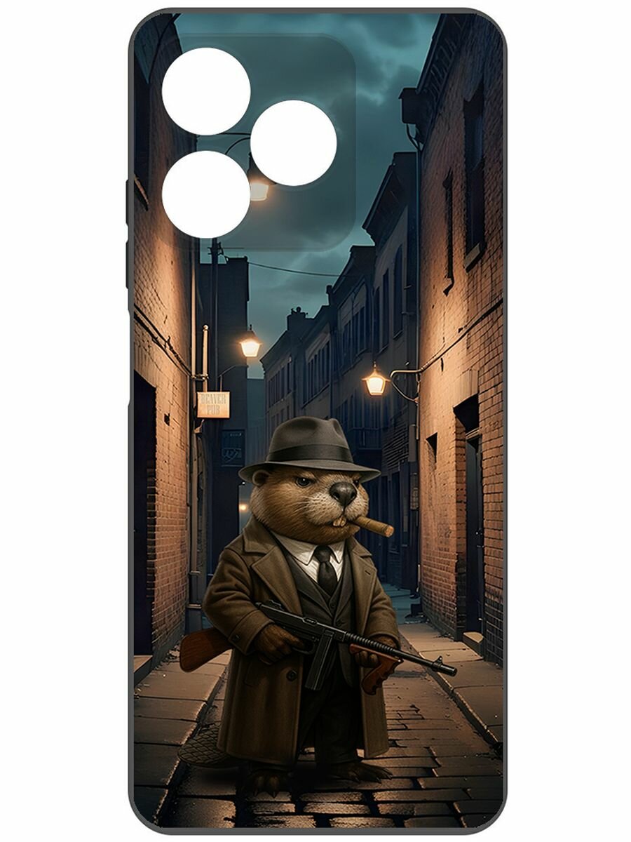 Чехол-накладка Krutoff Soft Case Бобритто Бандито для Realme Note 50 черный