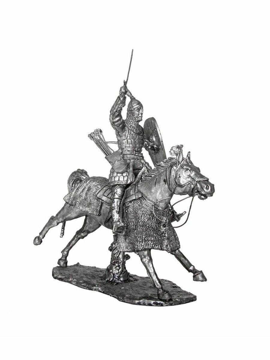 Оловянная фигурка Русский Воин 54 мм масштаб (10-12 см высота) Коллекционный солдатик из олова