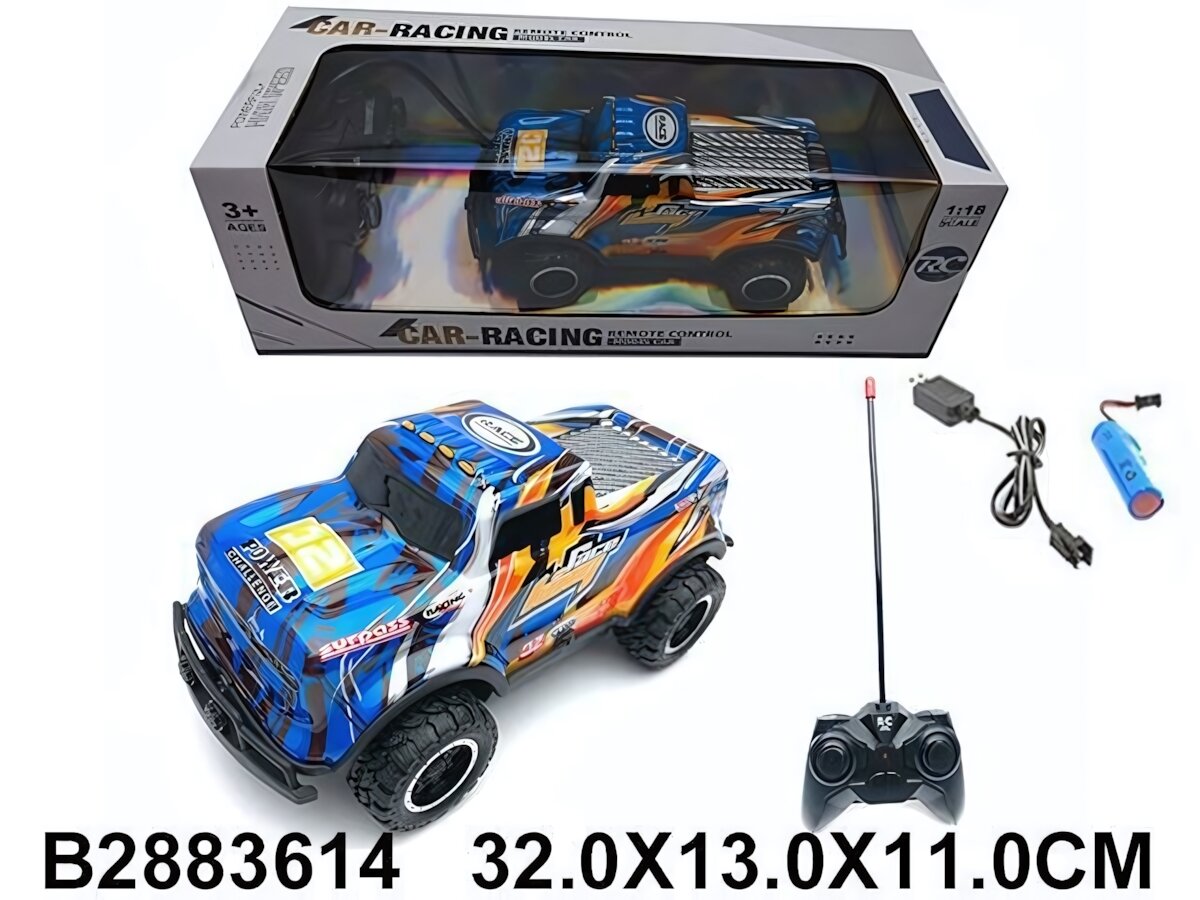 Джип на радиоуправлении, яркий внедорожник, 32х13х11 см, с аккумулятором