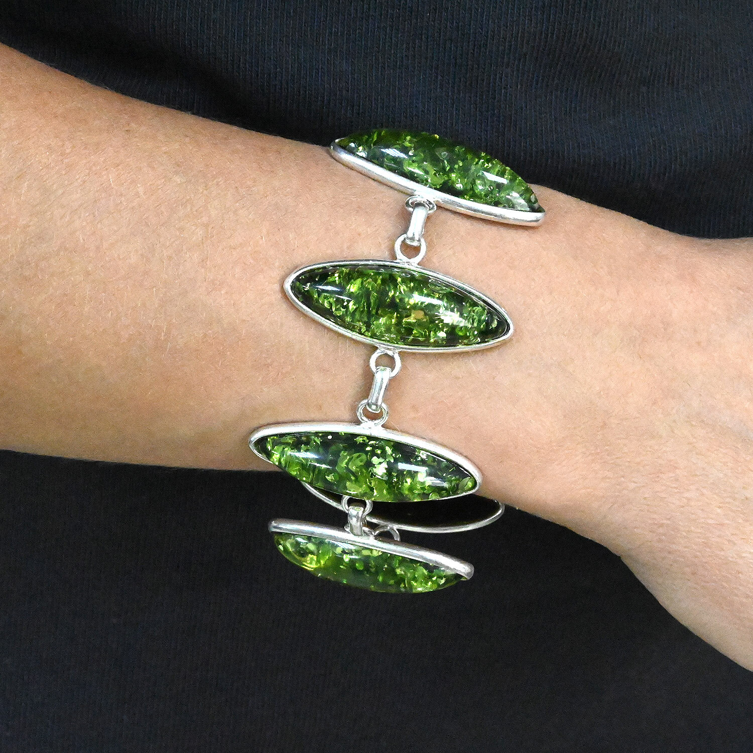 Браслет, янтарь