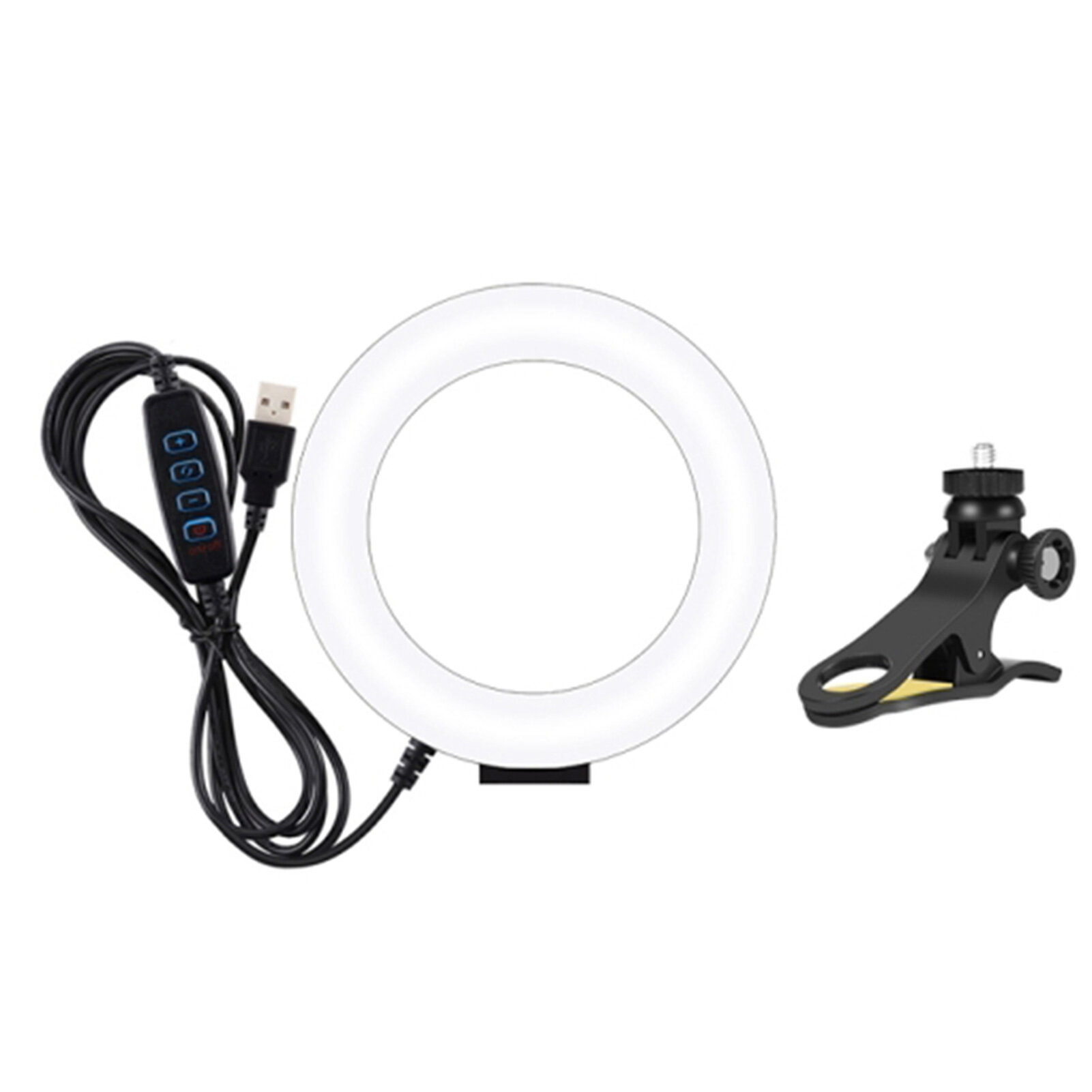 Puluz 12см/4,7 дюйма USB Кольцевой свет 3200-5600K Цветовая температура 10 Уровни яркости с монтажным зажимом для живого видео-ноутбука.